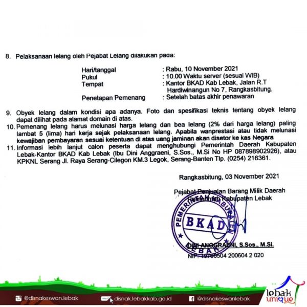 INFO LELANG TERNAK KERBAU & SAPI UPTD PERBIBITAN – Dinas Peternakan ...
